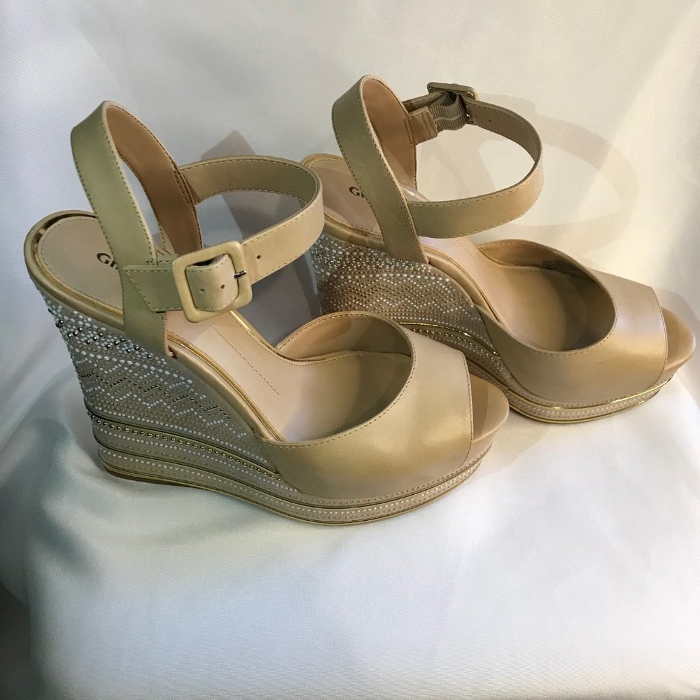 Beaded Wedge Shoe - Gem